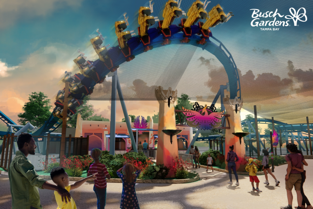 Busch Gardens anuncia nueva montaña rusa familiar Phoenix Rising